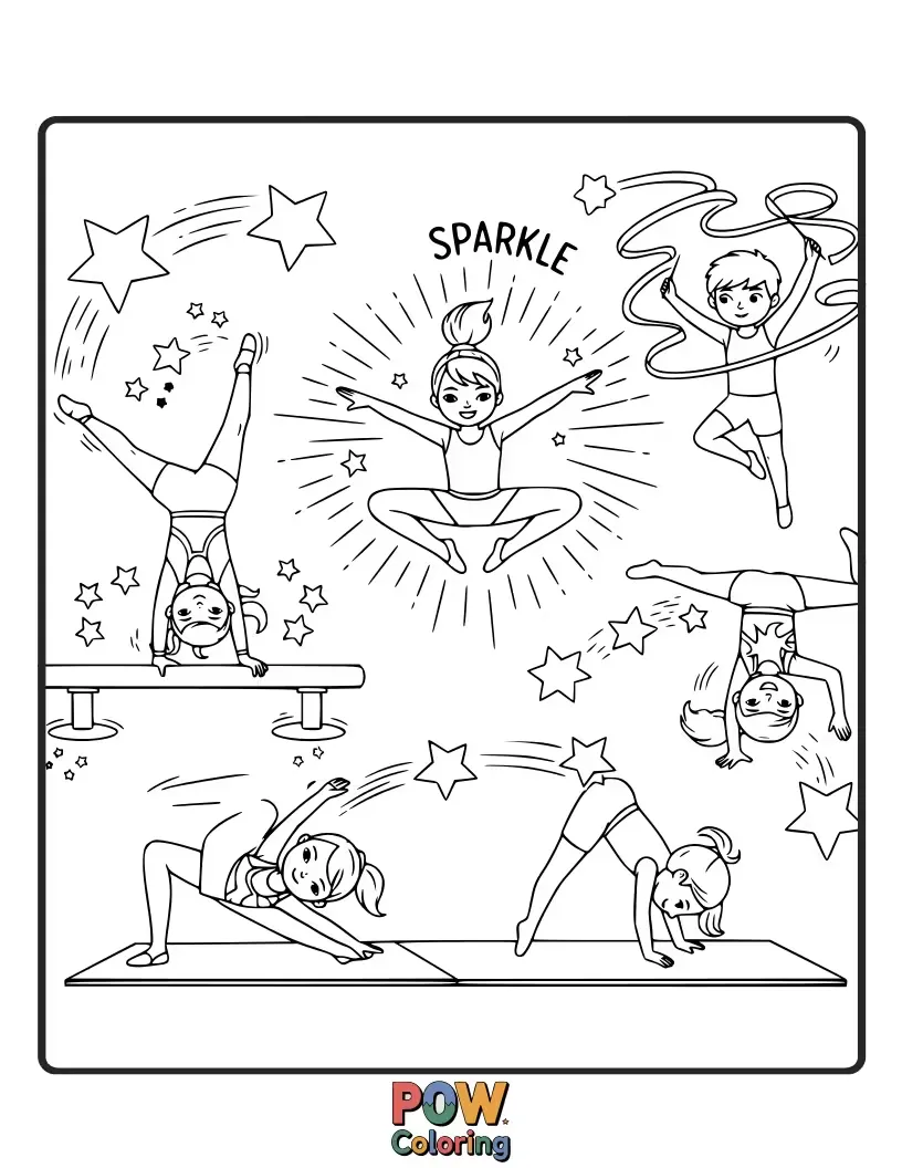 29 Gymnastics Coloring Pages (Free PDF Printable)